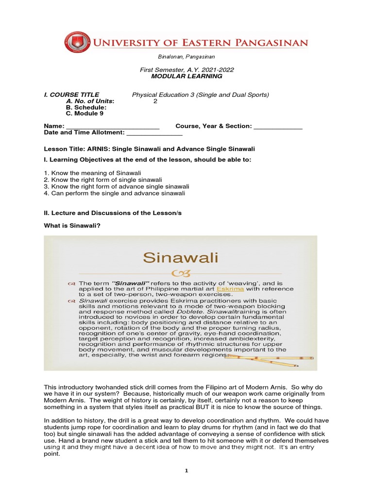 Single and Advance Sinawali: An Introduction to Filipino Arnis Stick ...