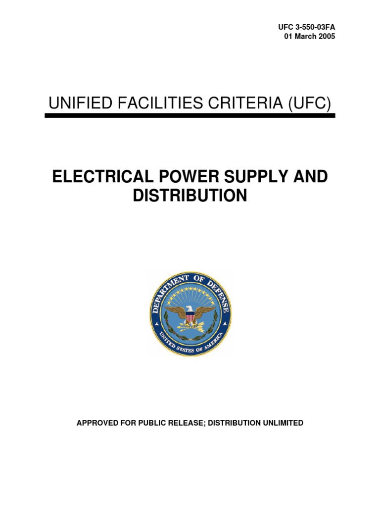 Unified Facilities Criteria (Ufc) : Electrical Power Supply and ...