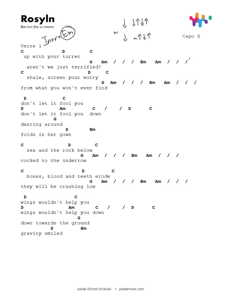 Rosyln: Bon Iver Feat ST Vincent | PDF