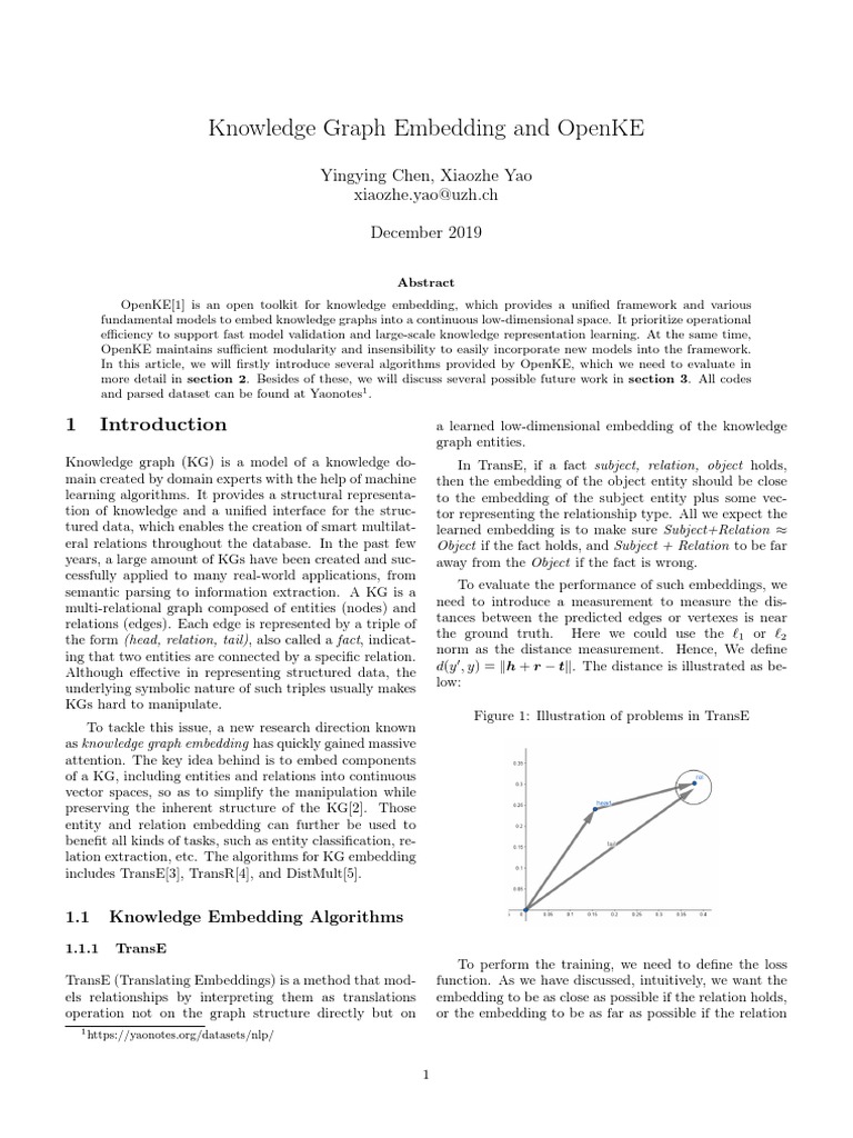 Knowledge - Graph - Embedding - and - OpenKE (Report) | PDF | Computing