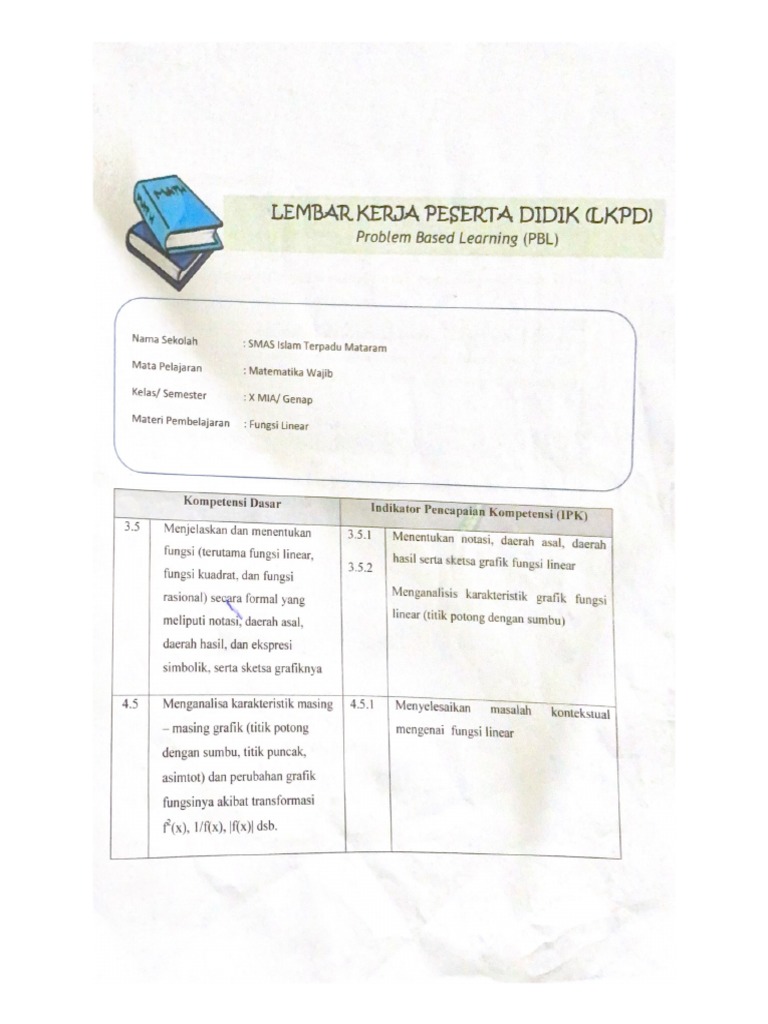 Lembar Kerja Peserta Didik (KPD) PDF | PDF