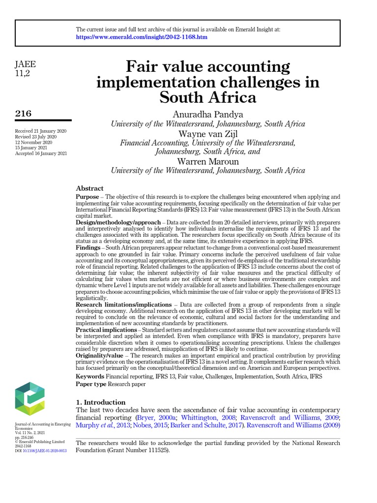 Fair Value Accounting | PDF