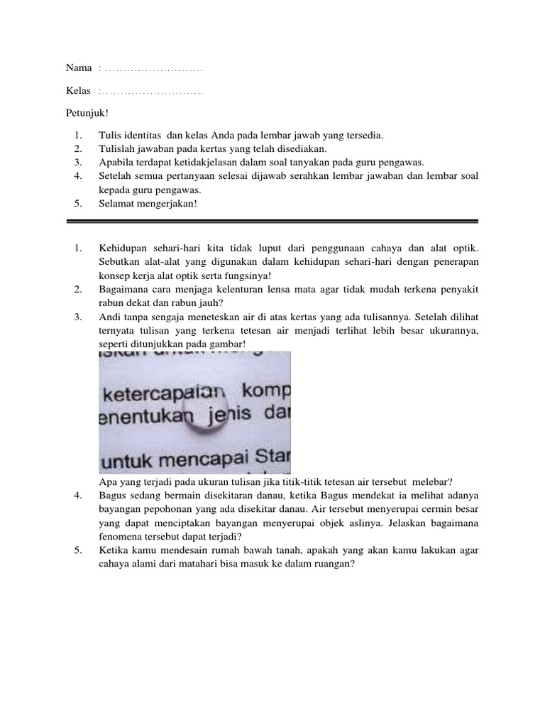 Instrumen Soal Berpikir Kreatif | PDF | Seni & Disiplin Bahasa