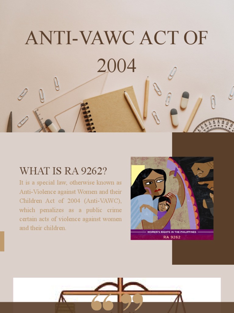 RA-9262-ANTI-VAWC-ACT.pptx | PDF | Restraining Order | Violence