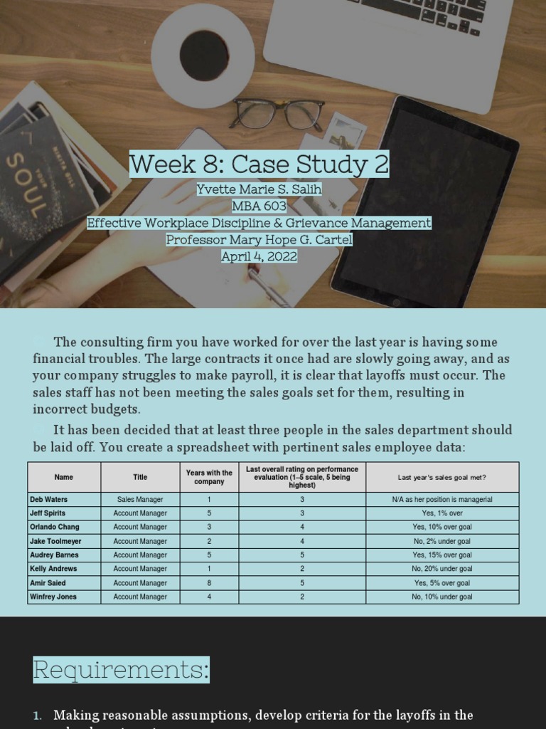 Week 8 Case Study 2 PDF | PDF | Layoff | Employment