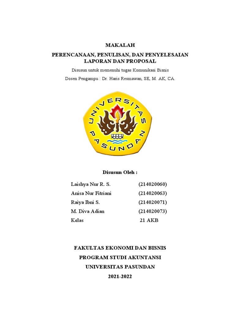 Perencanaan, Penulisan, Dan Penyelesaian Laporan Dan Proposal | PDF