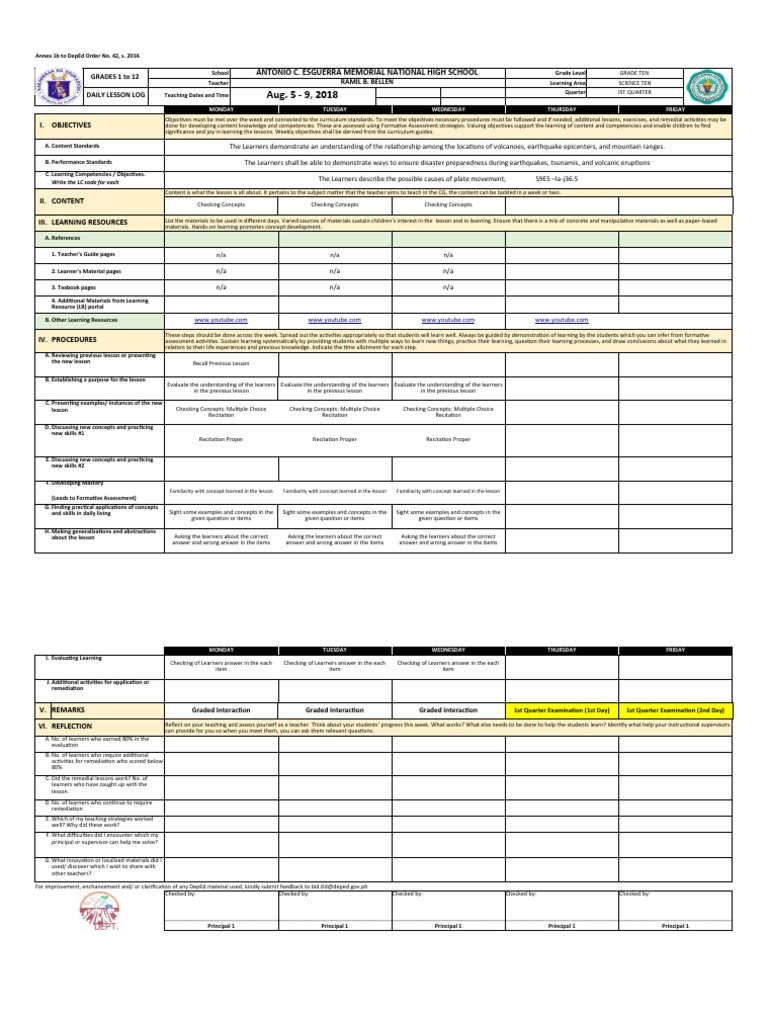 Learning Package 4 1st Quarter Science 10 DLL | PDF | Plate Tectonics ...