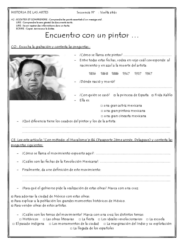 Biografía de Diego Rivera para niños | PDF | Trabajos | México