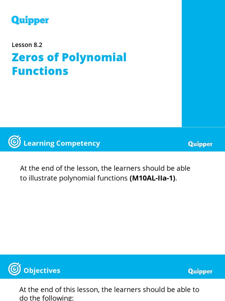 Finding Zeros of Polynomial Functions | PDF | Factorization | Zero Of A ...