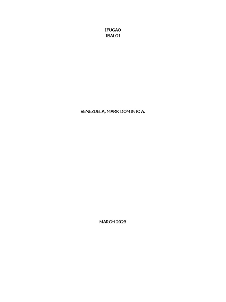 An In-Depth Exploration of Ibaloi History, Culture, Traditions, and Way ...