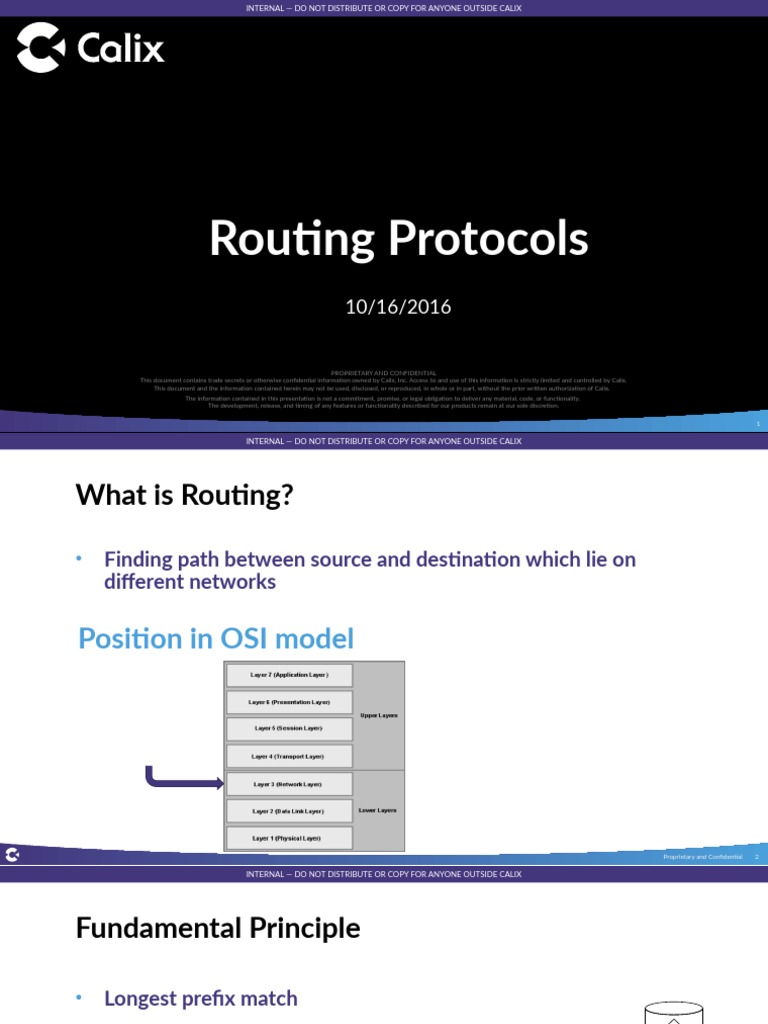 Routing Presentation | PDF | Routing | Internet Architecture