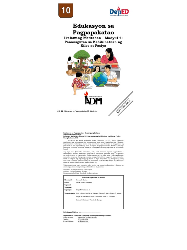 EsP10 - Q2 - Mod4 - Pananagutan Sa Kahihinatnan NG Kilos at Pasiya - V2 1 PDF | PDF