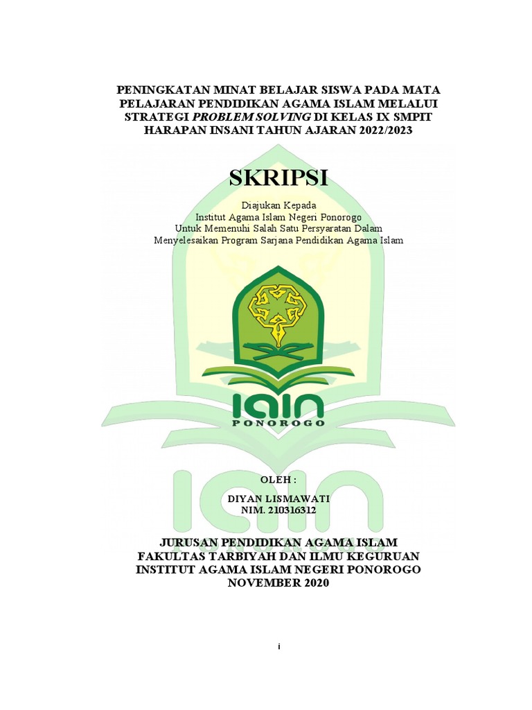 Skripsi Diyan Lismawati 210316312 | PDF
