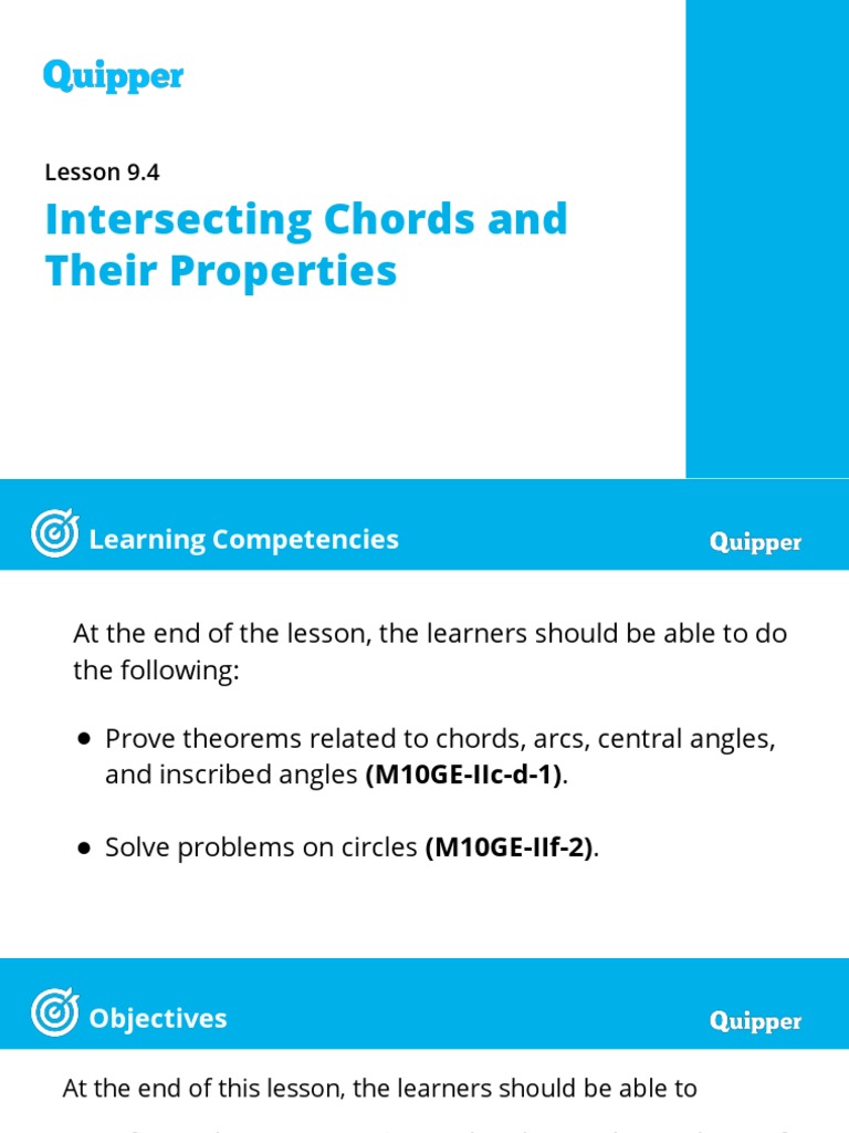 ME Math 10 Q2 0904 PS | PDF | Circle | Angle
