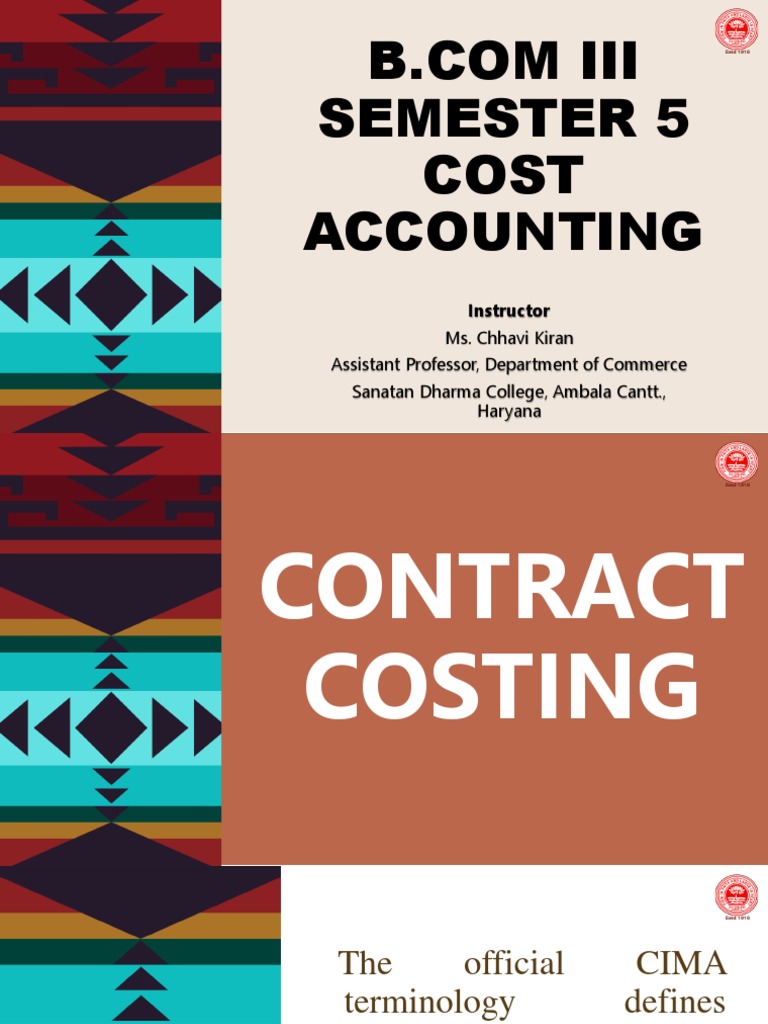 Contract Costing Overview for B.COM Students | PDF | Business