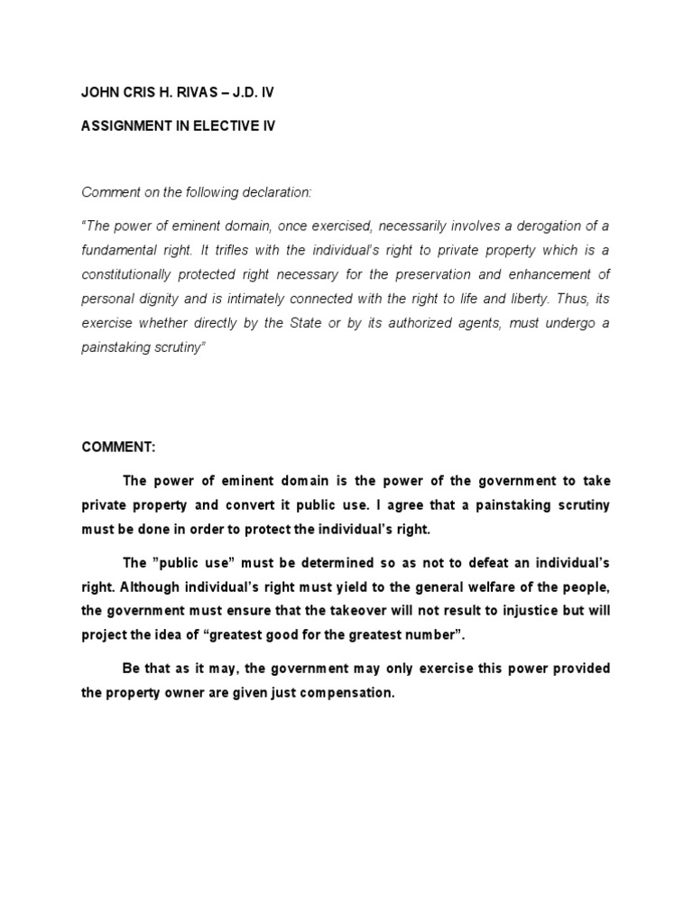 RIVAS - Elective IV | PDF