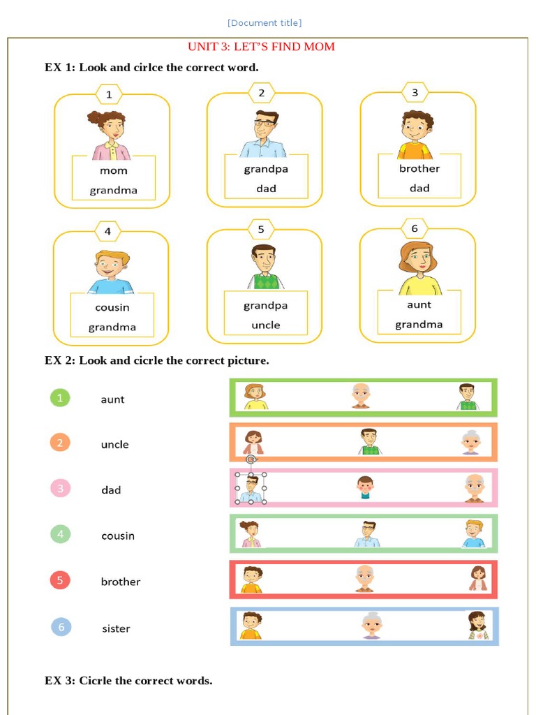 Bài tập bổ trợ Family and Friends National 3 G3 UNIT 3 | PDF | Language Arts & Discipline ...