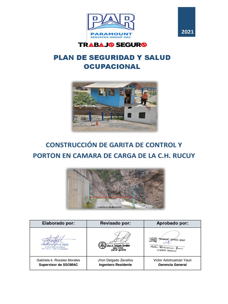 Construcción de Garita de Control Rucuy | PDF | Seguridad y salud ...