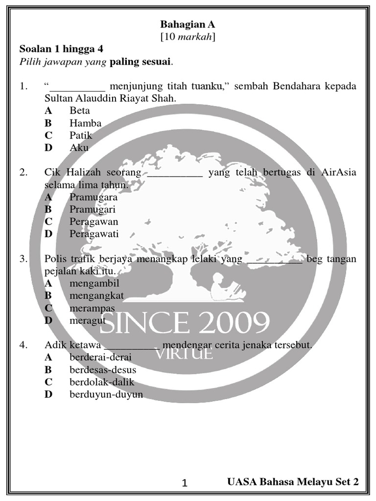 UASA BM Set Aras Sederhana PDF | PDF