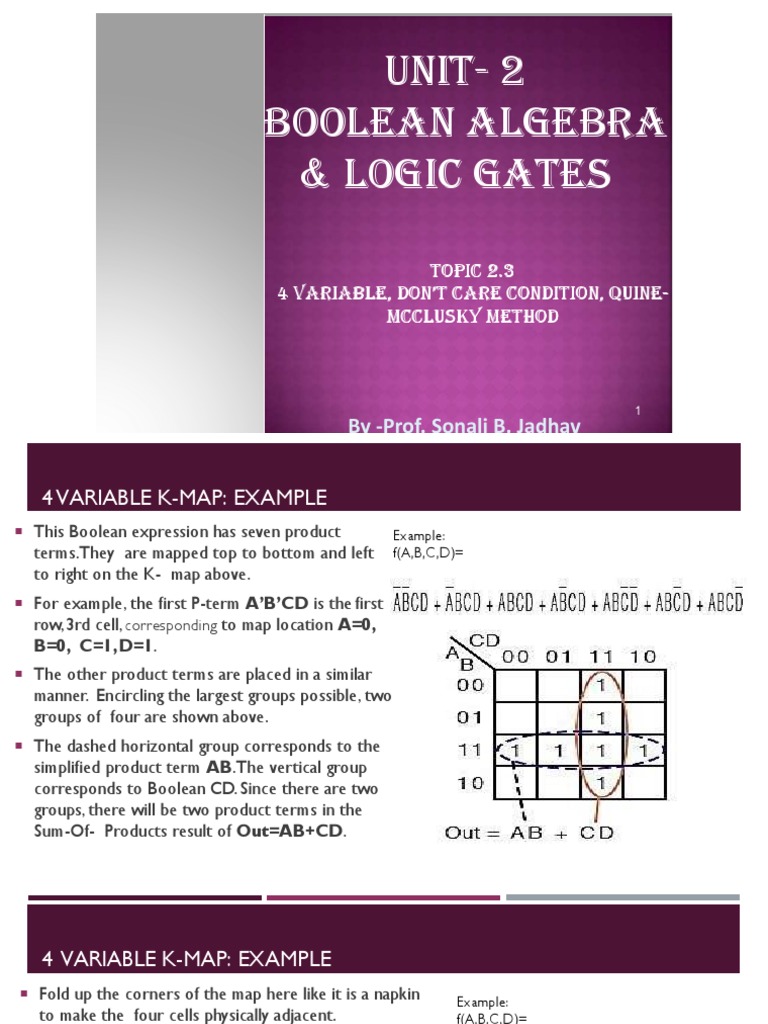 4 Variable K-Map Examples | PDF | Theoretical Computer Science | Mathematics
