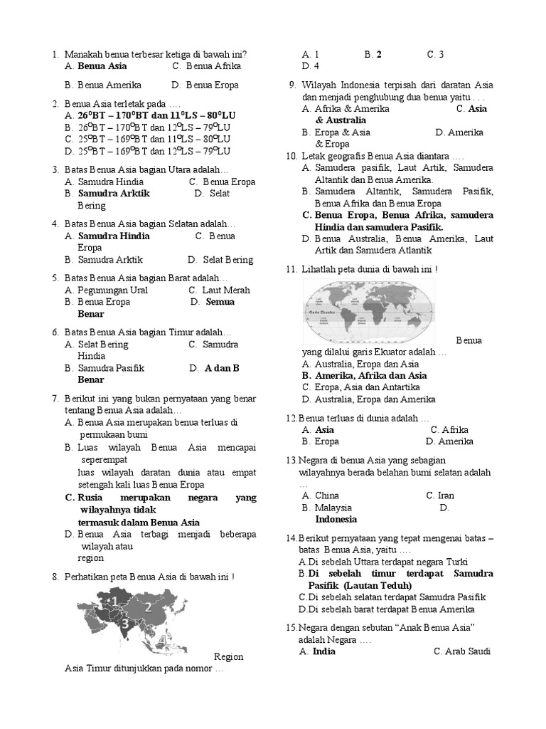 Contoh Soal PTS IPS Kelas 9 Semester 1 | PDF