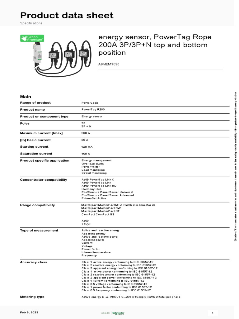 PrismaSeT G Active - A9MEM1590 PDF | PDF | Alternating Current | Ac Power