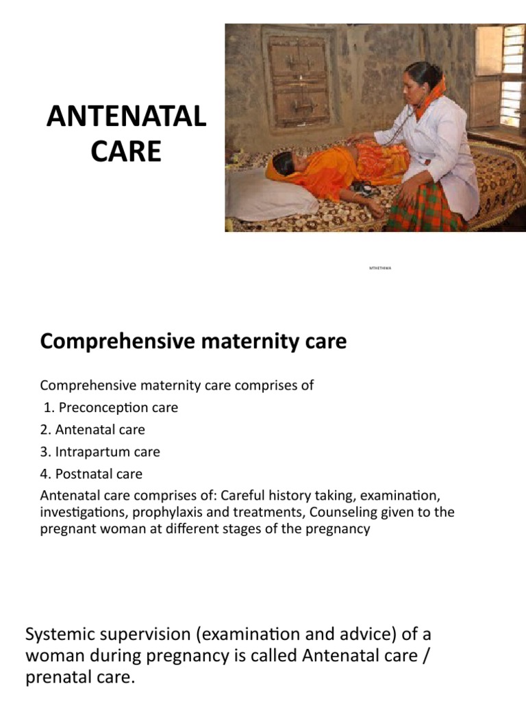 Antenatal Care Pdf Pregnancy Childbirth
