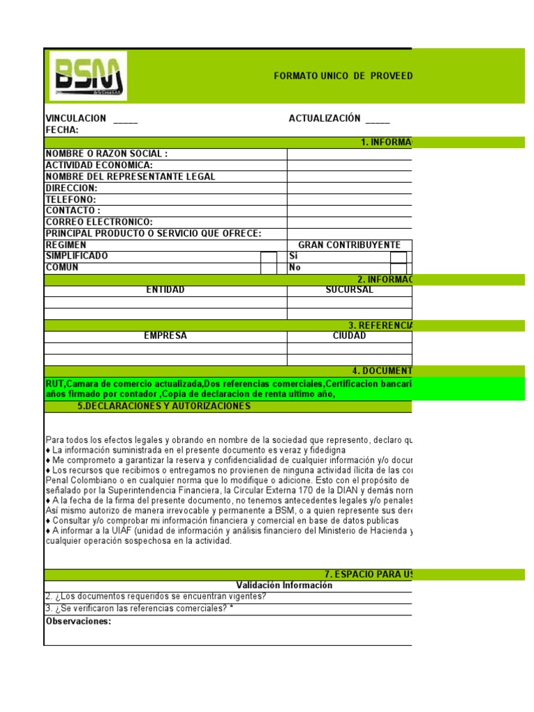 Formato de Creacion y Evaluación de Proveedores | PDF | Business