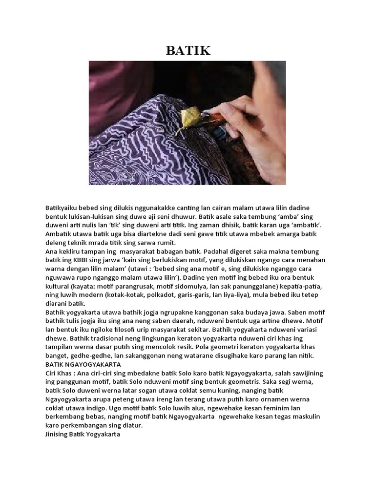 Batik | PDF