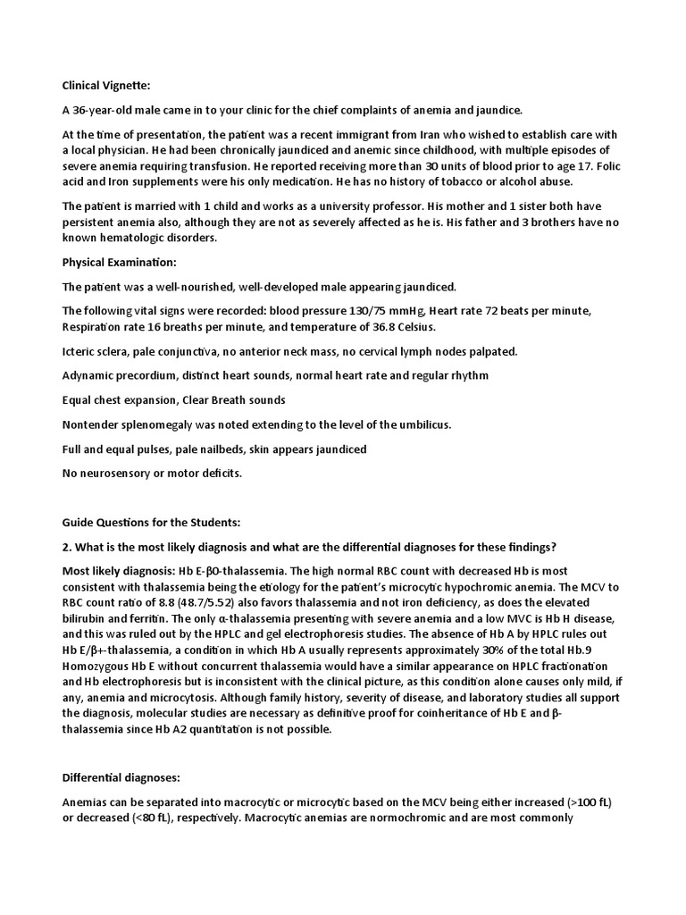 Biochem SGD 3 | PDF | Anemia | Hematology