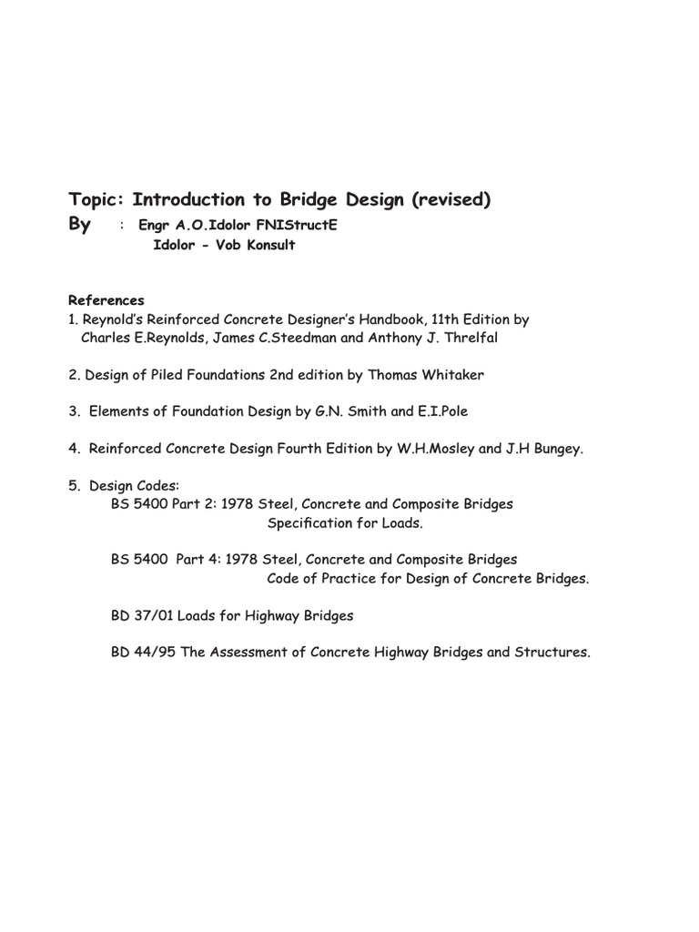 Bridge Design for Engineers | PDF | Prestressed Concrete | Deep Foundation