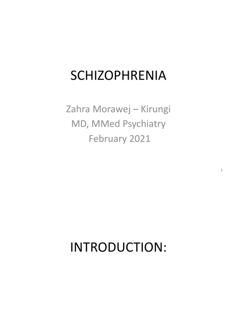 ZMK Schizophrenia | PDF | Schizophrenia | Medicine