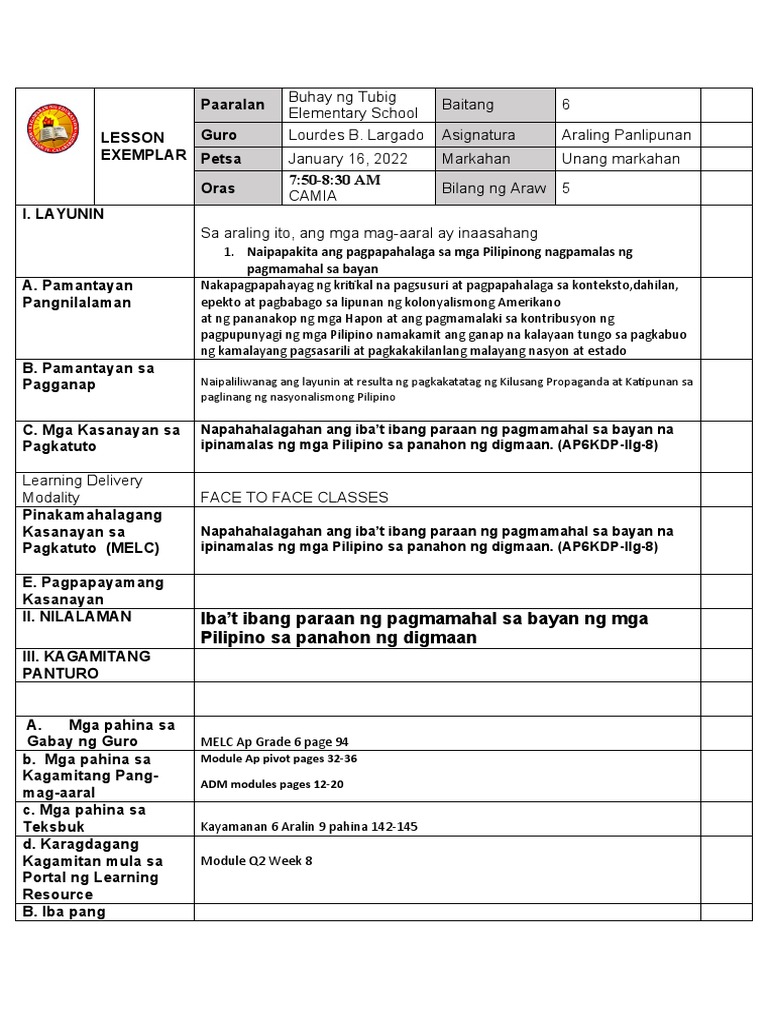 Lesson Exemplar | PDF