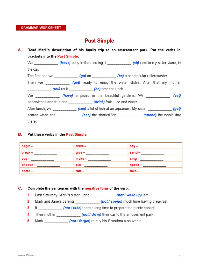 Past Simple and Past Continuous Worksheet | PDF