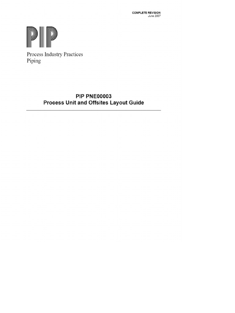 PIP PNE00003 Process Unit and Offsites Layout Guide | PDF