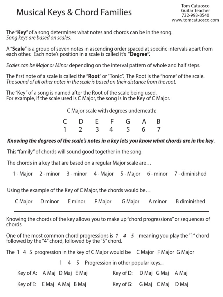Understanding Musical Keys and Chords | PDF