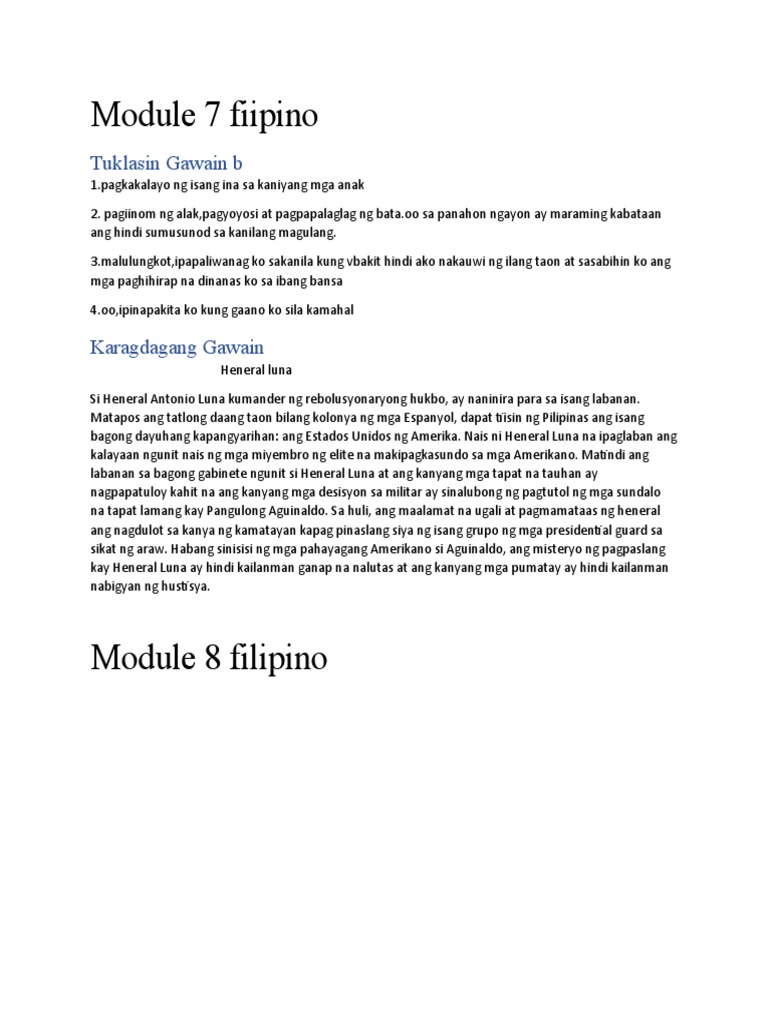 Module 7 Fiipino | PDF
