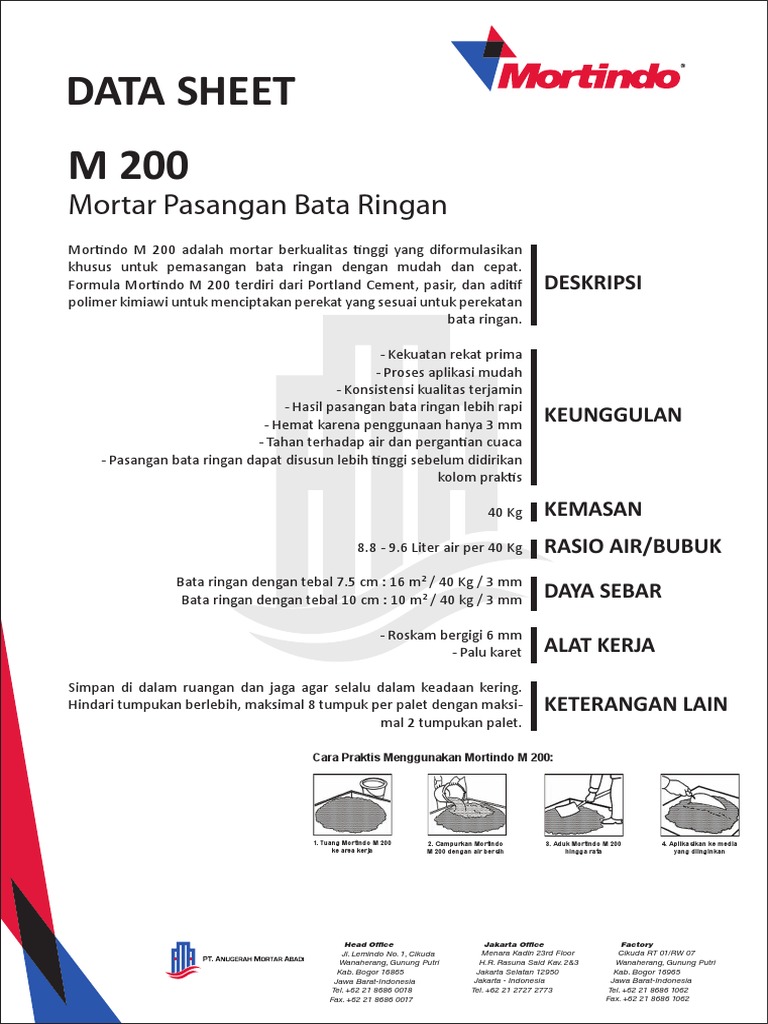 Data Sheet M 200 A4 Pdf