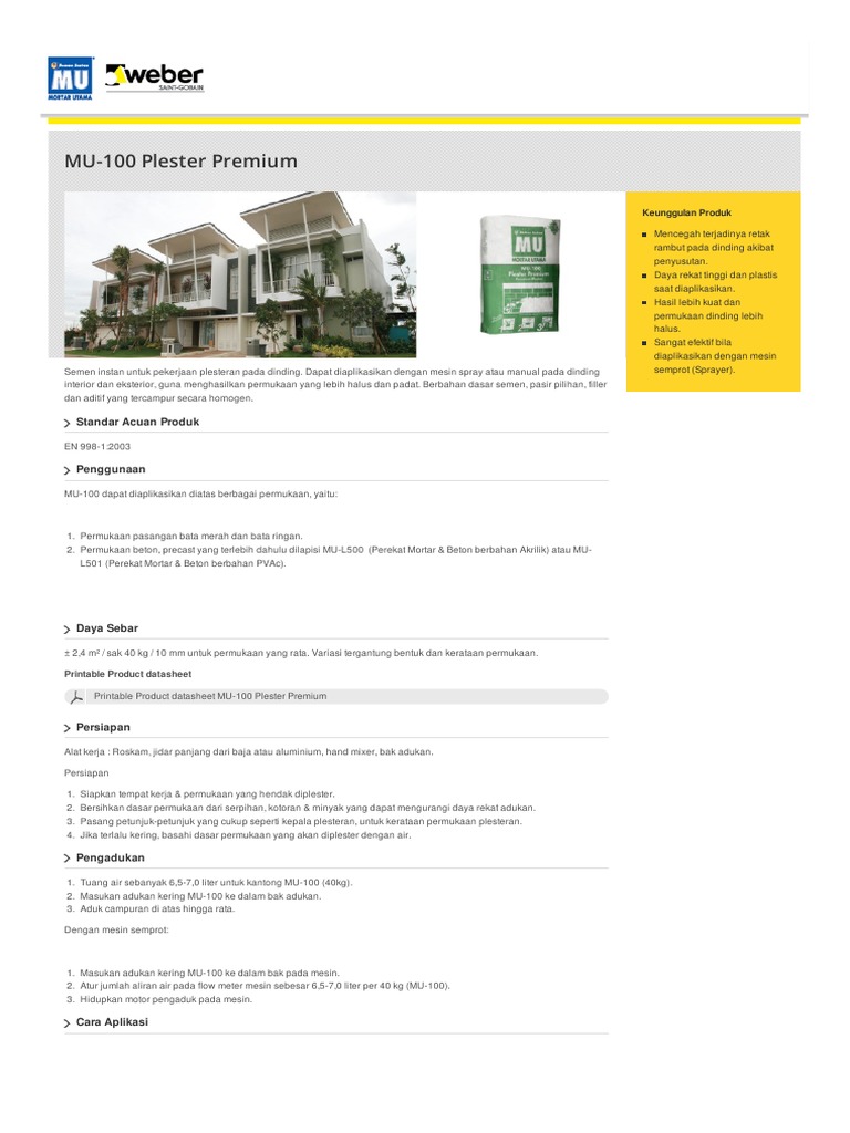 Mu 100 Premium Plaster 1 | PDF