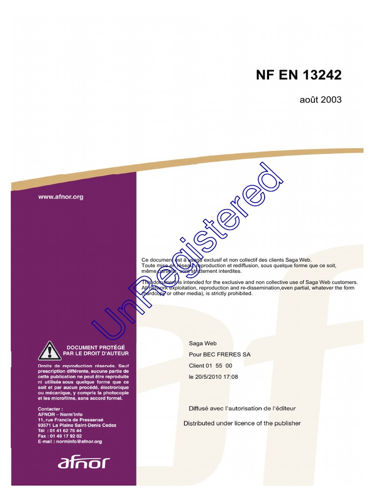 NF EN 13242 Granulats Traités Aux Liants | PDF