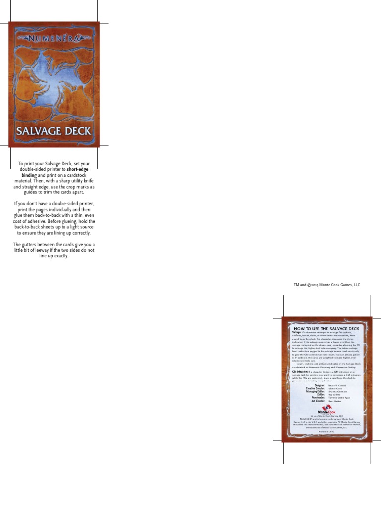 Salvage Deck PDF | PDF