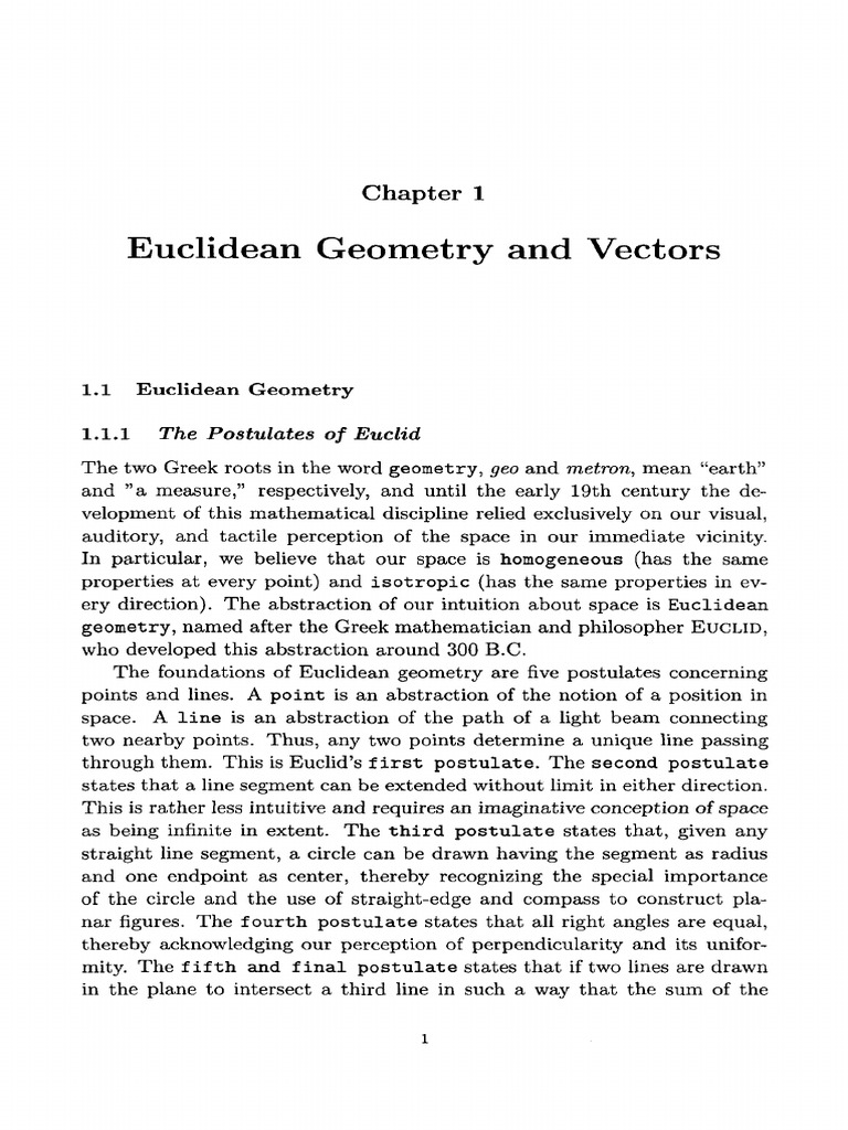 Euclidean Maths | PDF | Vector Space | Euclidean Geometry