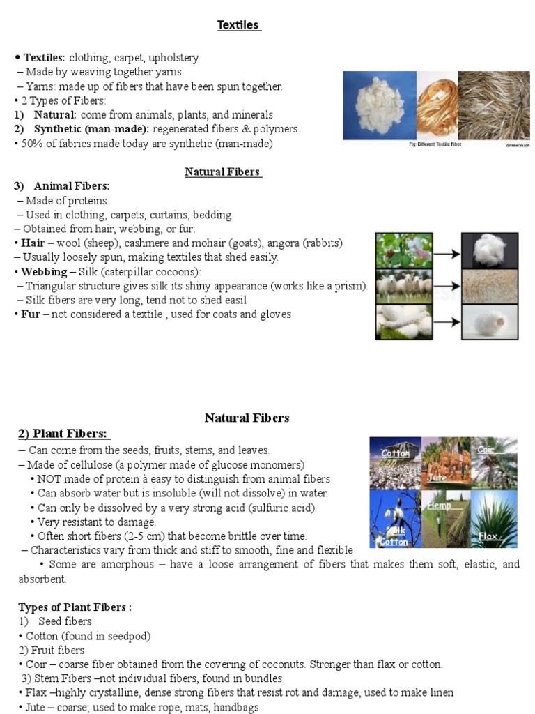 Classication of Fiber and Yarn | PDF | Yarn | Fibers