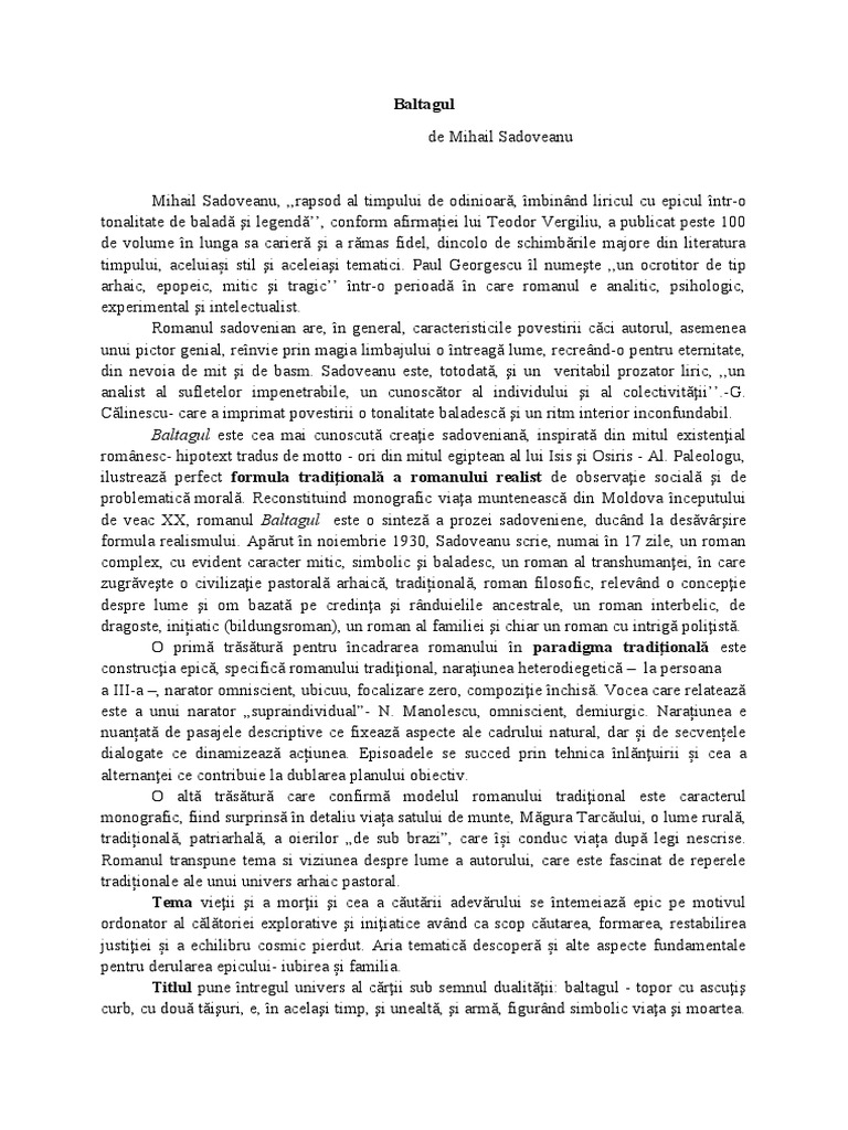 Baltagul - Bun | PDF