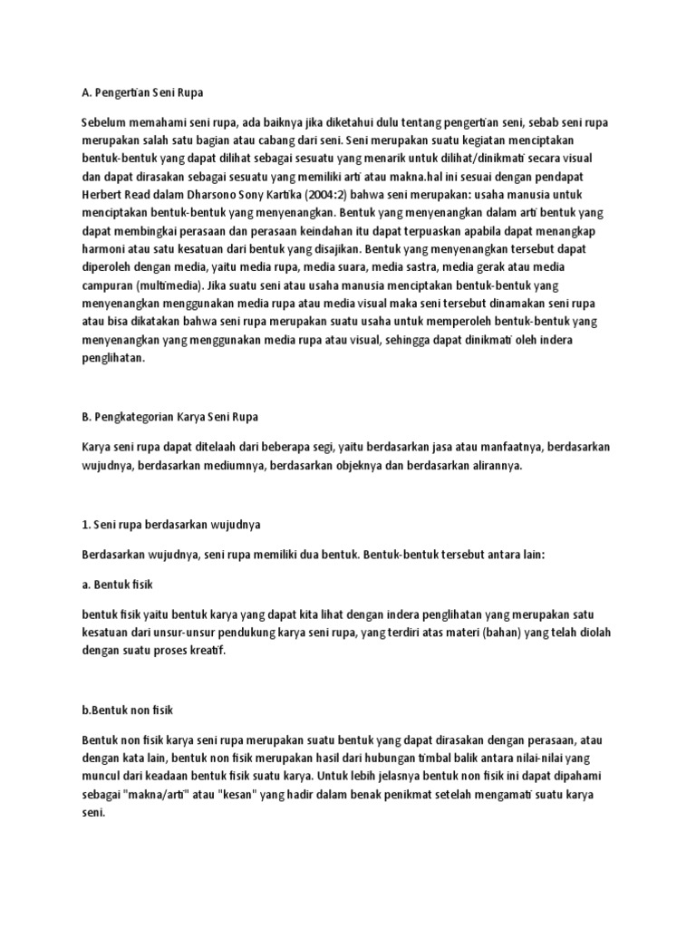 Teori Seni Rupa | PDF
