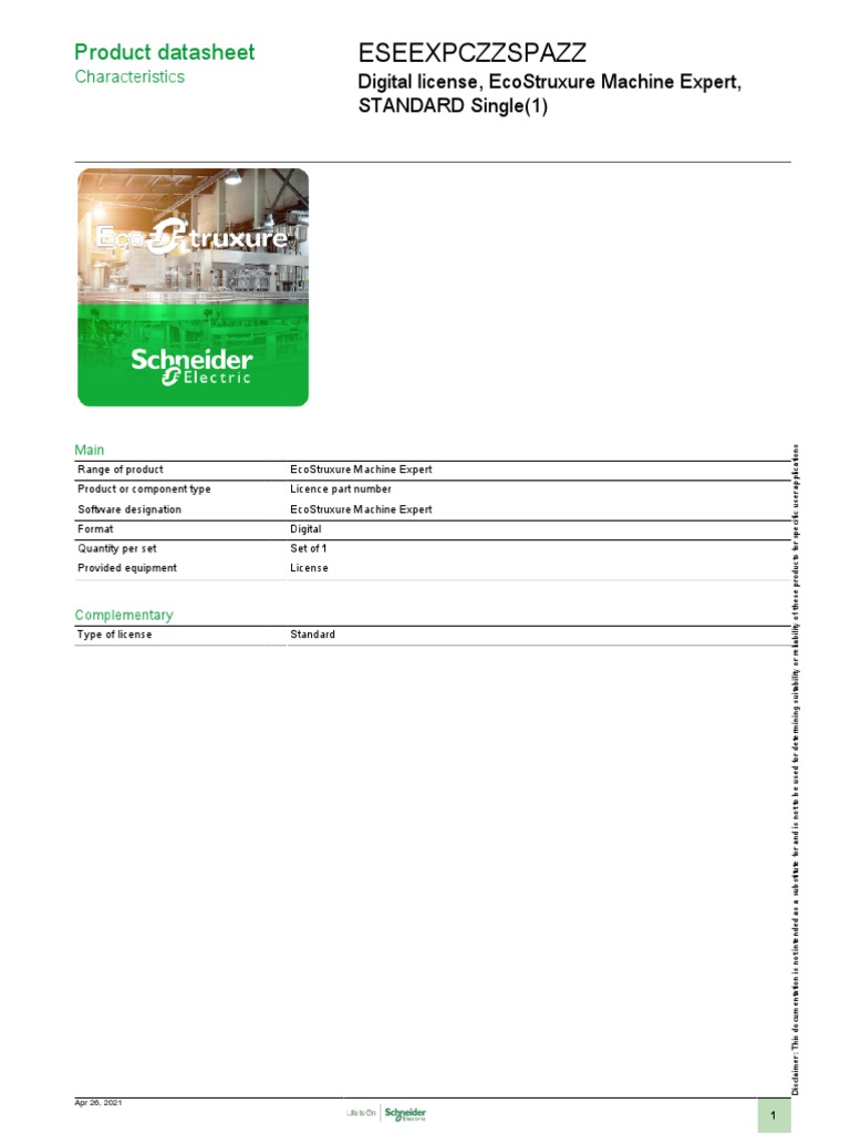 EcoStruxure License Details | PDF