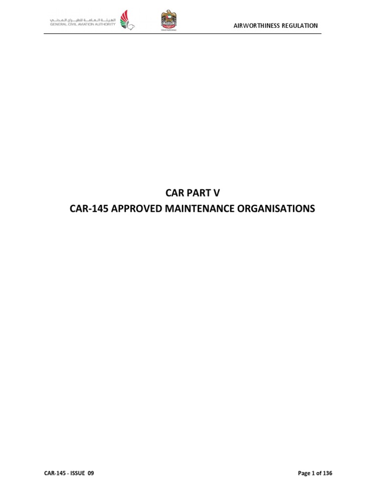 CAR-145 Airworthiness Regulation Update | PDF | Aeronautics | Transport