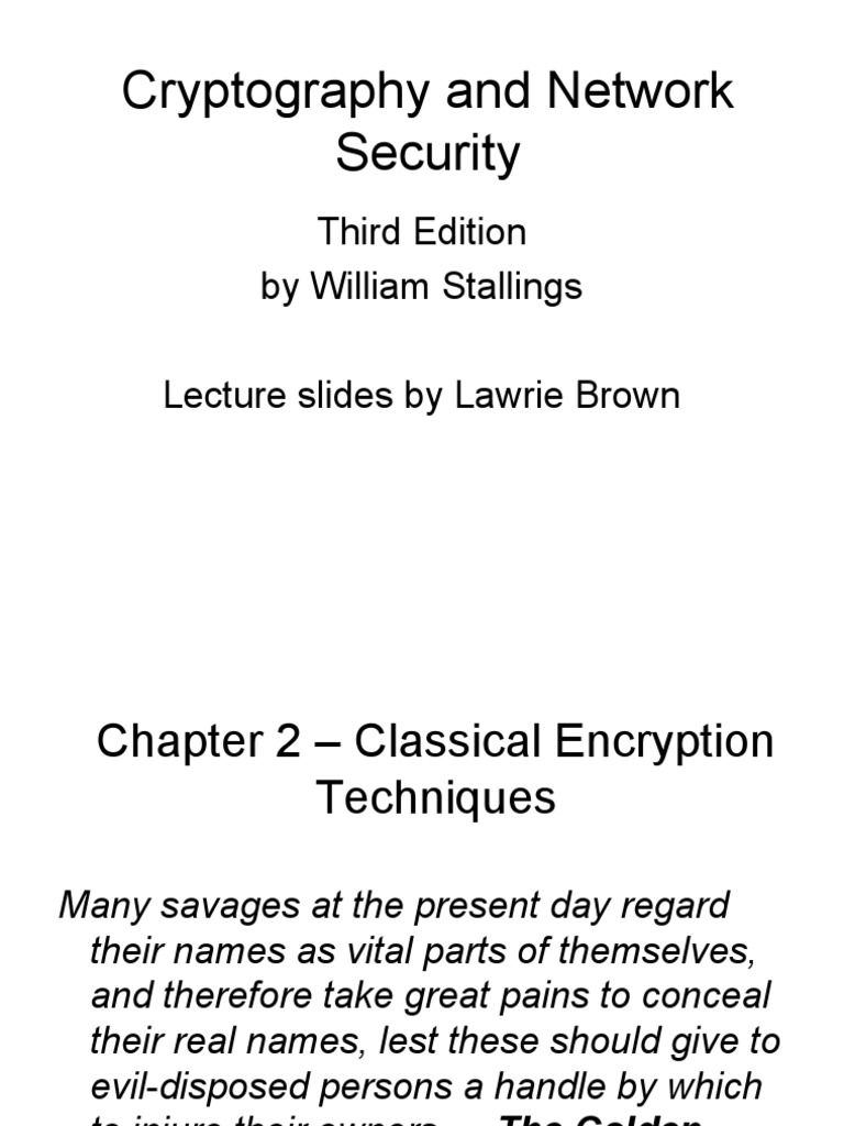 Chap 02 | PDF | Cipher | Cryptography