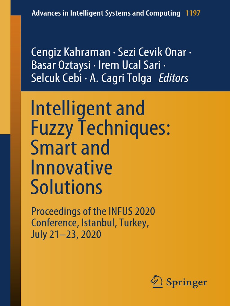 Intelligent and Fuzzy Techniques: Smart and Innovative Solutions | PDF | Artificial Intelligence ...