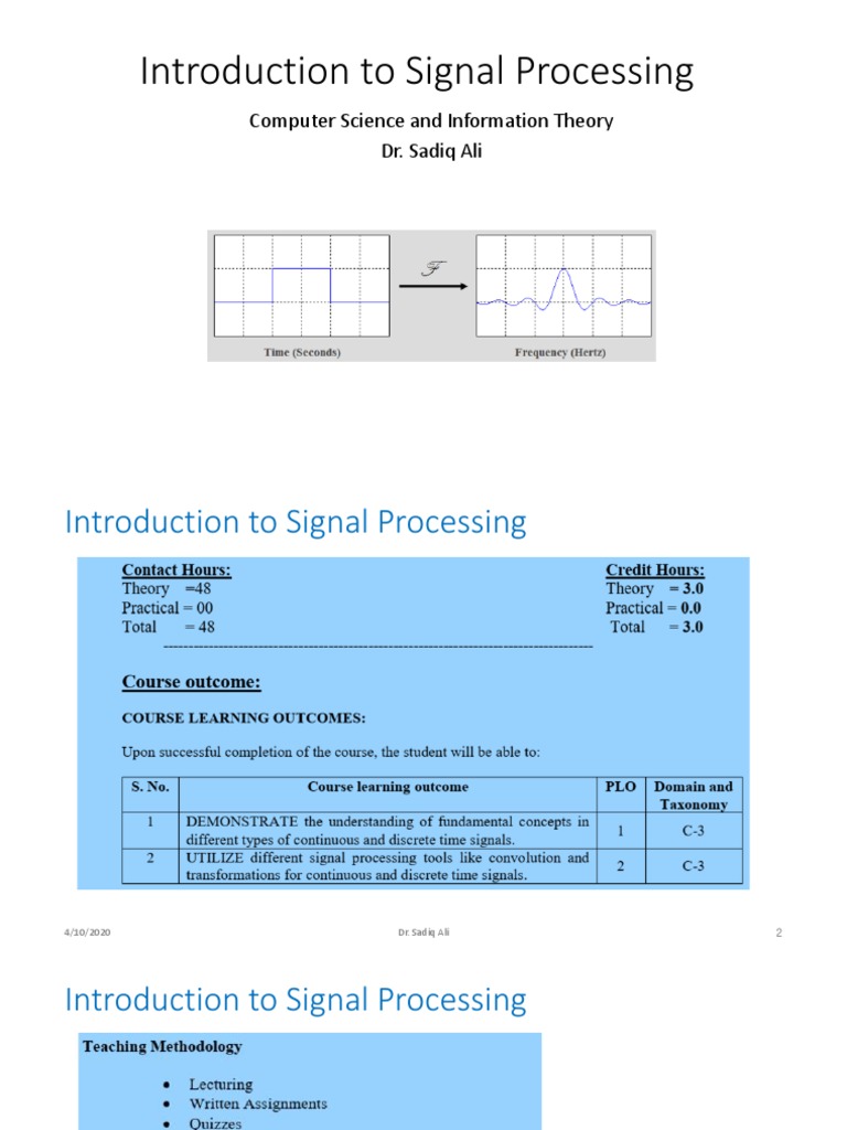 Module01 ISP PDF | PDF | Sampling (Signal Processing) | Discrete Time And Continuous Time